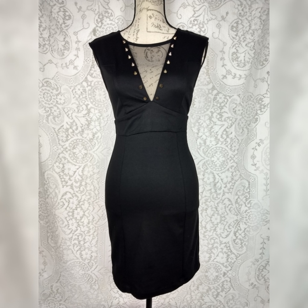 Ruby Rox Black Bodycon Cocktail Dress Size S - Gem